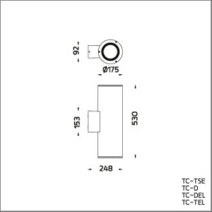 MARKPRO LIGHTING | Unilamp Wall Light OD-5003 TC-TSE 2x23W E27