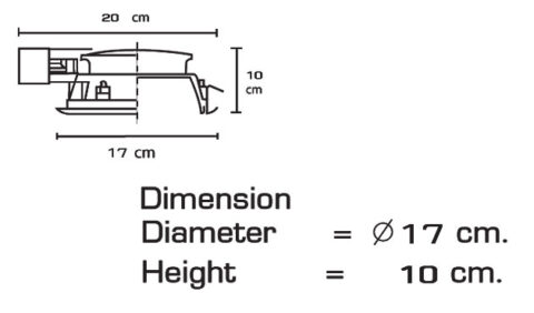 MARKPRO LIGHTING | DRPC17G-WH E27 ∅17cm.