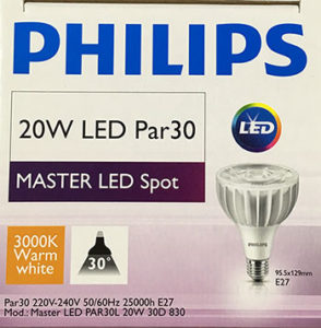 Philips Mas PAR30 LED 20W 30 3000K 1800lm 25000hrs. – MARKPRO LIGHTING