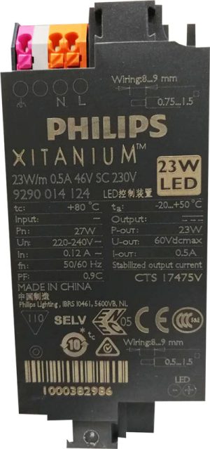 Philips LED driver Xitanium 23W/m 0.5A 46V SC 230V – MARKPRO LIGHTING