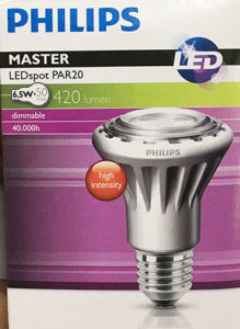 Philips Mas PAR20 LED 6.5W 4000K 25D (dim) – MARKPRO LIGHTING