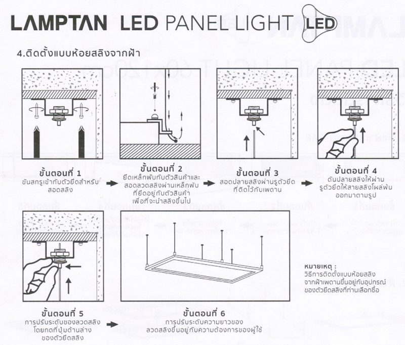 LAMPTAN LED PANEL 55W 6500K 5500lm 25000hrs. (60x120cm.) – MARKPRO LIGHTING