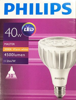 Philips Mas PAR30 LED 40W 30D 3000K 4500lm 25000hrs. – MARKPRO LIGHTING