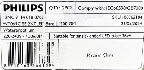 MARKPRO LIGHTING | Philips WT069C IP65 Double TLED 2 (120cm.)