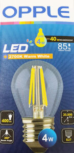OPPLE BULB LED INCAN 4W 2700K E27 – MARKPRO LIGHTING