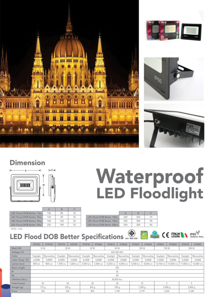MARKPRO LIGHTING | EVE Floodlight DOB Better LED 100W 6500K