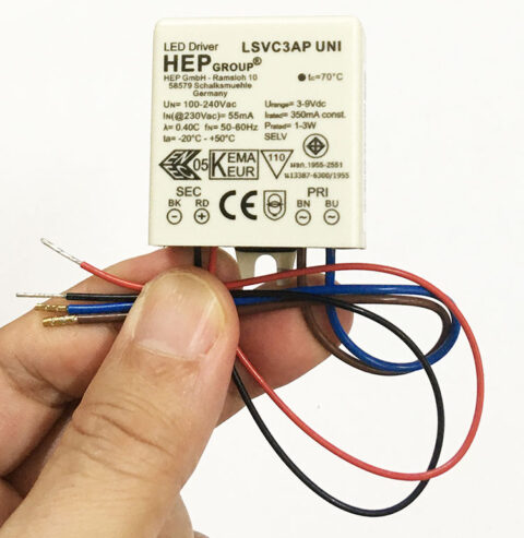 MARKPRO LIGHTING | HEP LED drivers LSVC3AP UNI 350mA, 1-3W, 3-9VDC