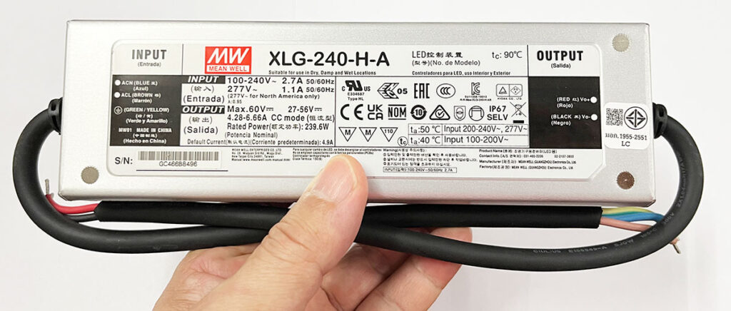 MARKPRO LIGHTING | Meanwell XLG-240-H-A