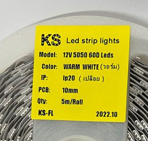 KS Striplight 5050 60Leds 12V 14.4W 3000K IP20 (ราคาต่อม้วน) – MARKPRO ...