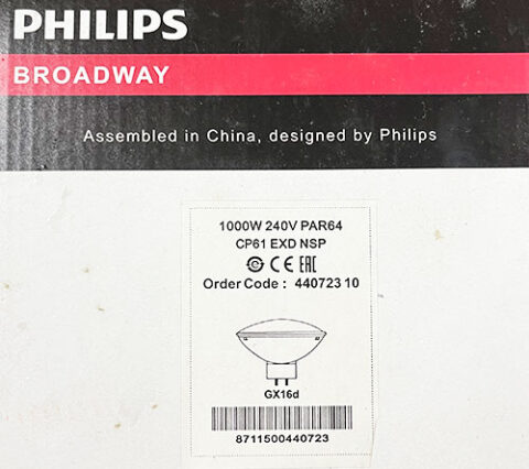 MARKPRO LIGHTING | Philips PAR64 1000W NSP CP61 EXD 440723