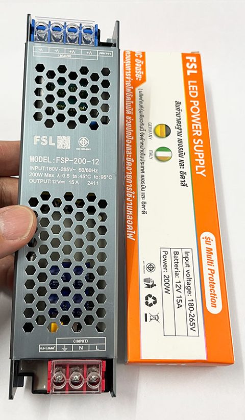 FSL Power supply FSP-200-12, 12V 200W 15A (Alu body) – MARKPRO LIGHTING