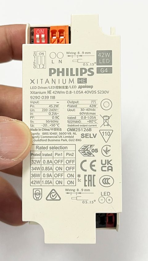 Philips LED driver Xitanium HE 42W/m 0.8-1.05A 40VDS S230V G4 – MARKPRO ...