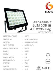 MARKPRO LIGHTING | GATA DOBIII Floodlight SLIM LED 400W daylight