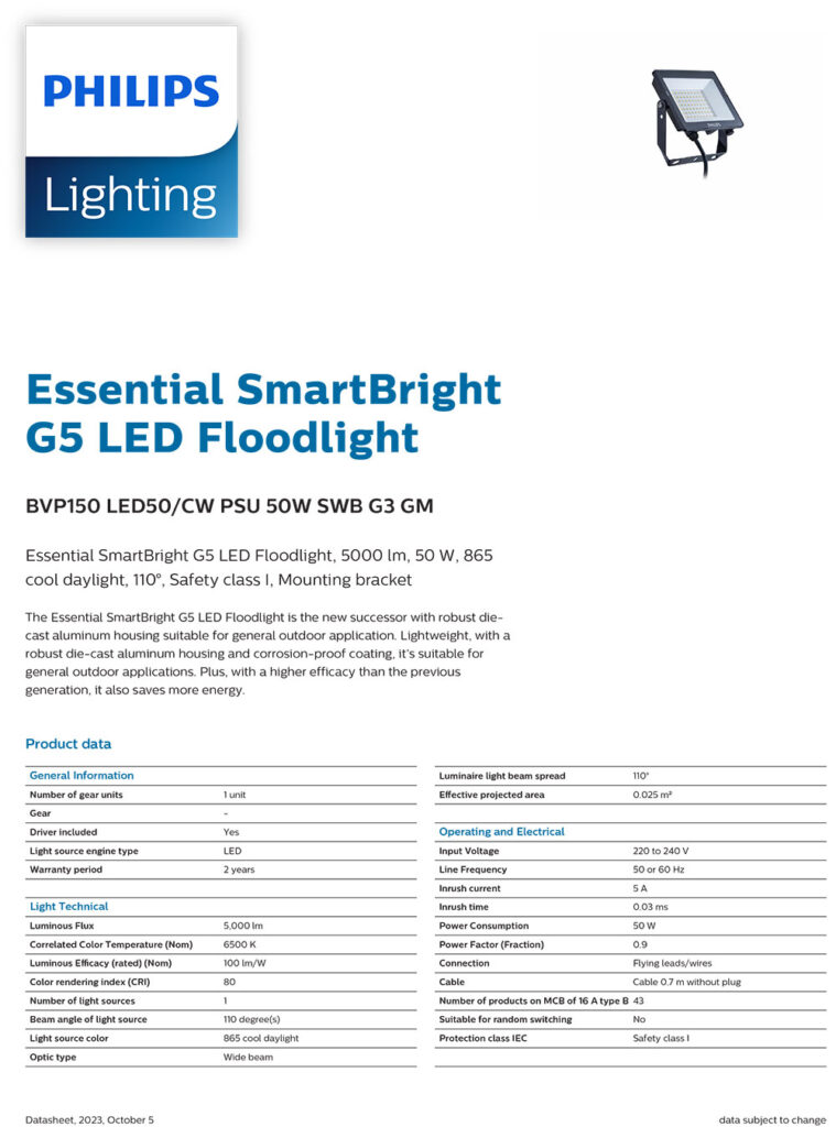 Philips BVP150 LED50 50W CW SWB – MARKPRO LIGHTING