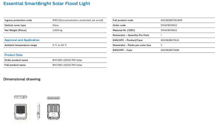 Philips Solar BVC080 LED25/765 2500lm daylight – MARKPRO LIGHTING